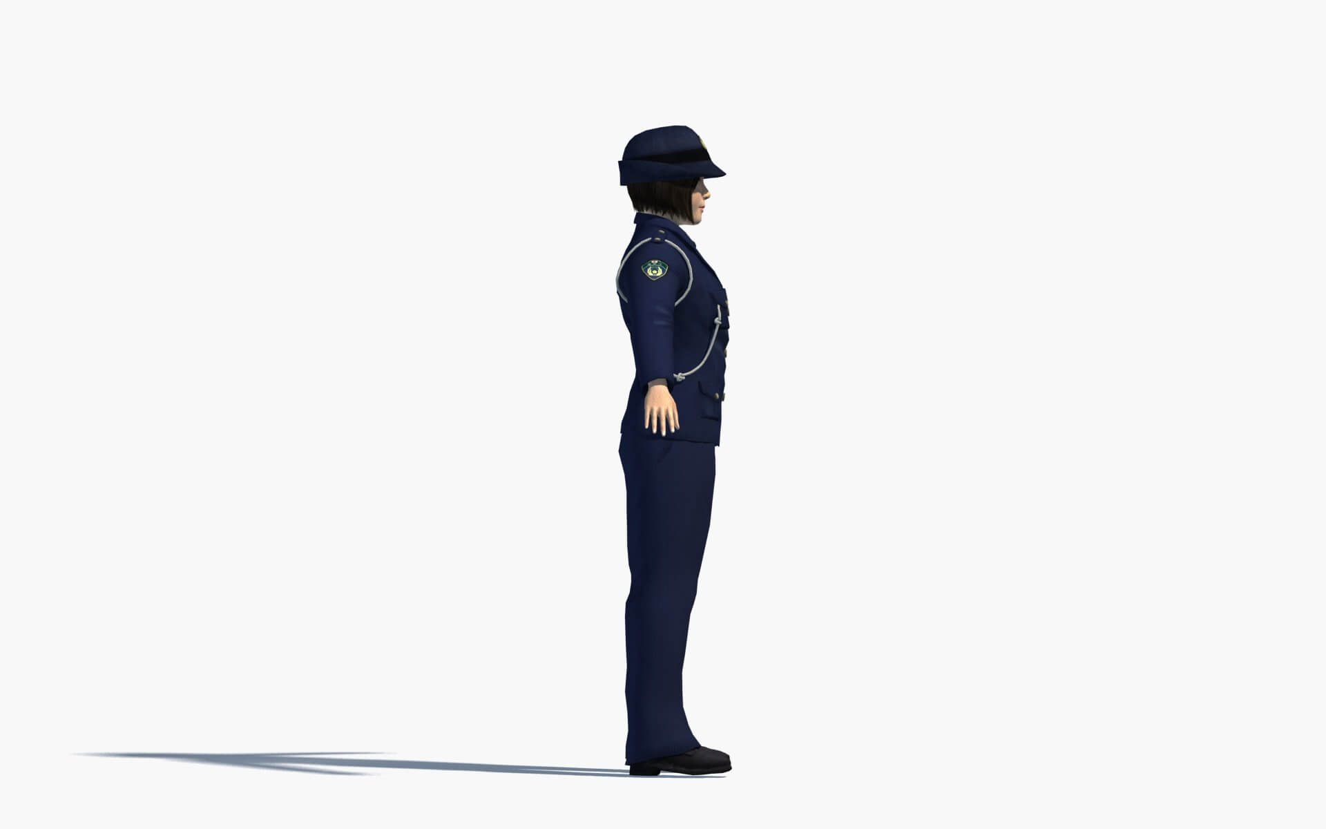 Japanese Police Woman 0002 - 3D Model by tomoplace