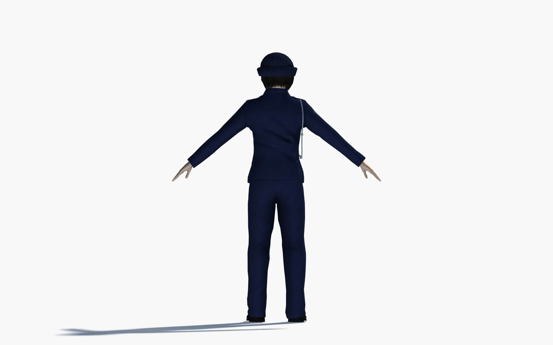 Japanese Police Woman 0002 - 3D Model by tomoplace