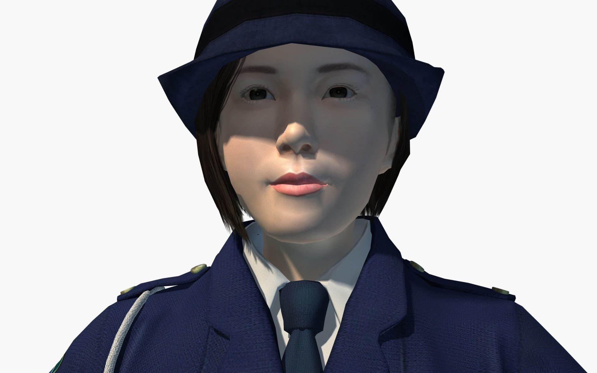 Japanese Police Woman 0002 - 3D Model by tomoplace