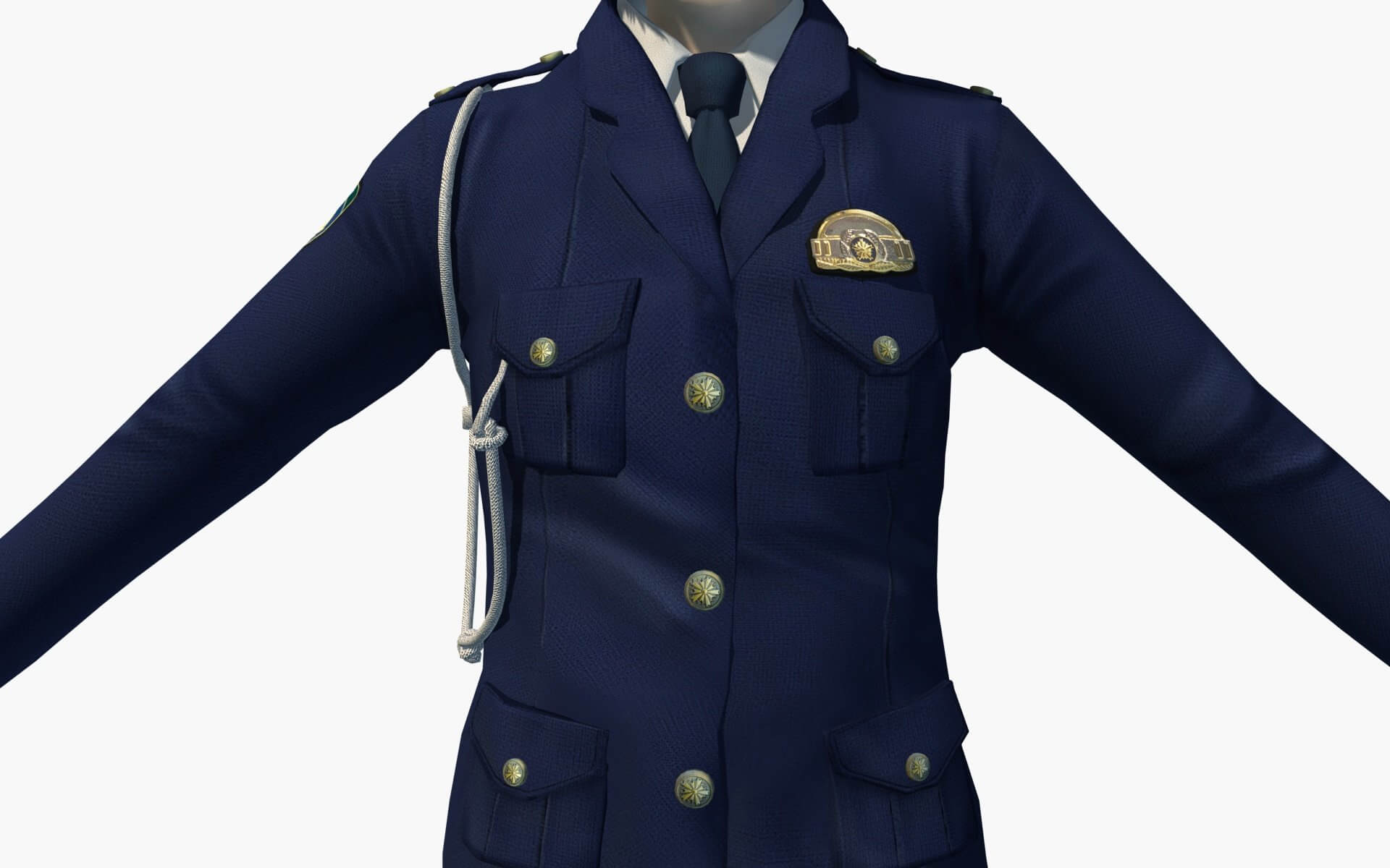 Japanese Police Woman 0002 - 3D Model by tomoplace