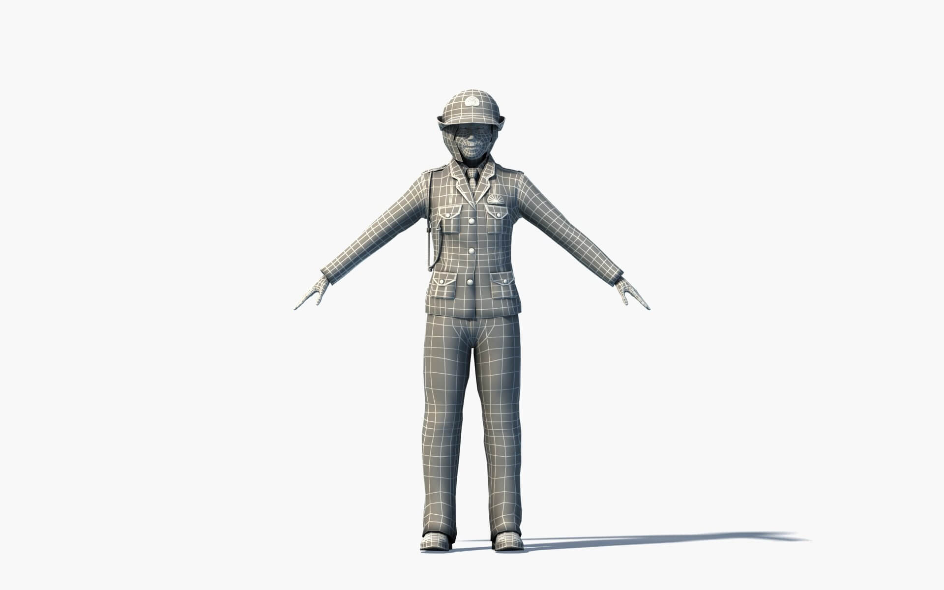 Japanese Police Woman 0002 - 3D Model by tomoplace