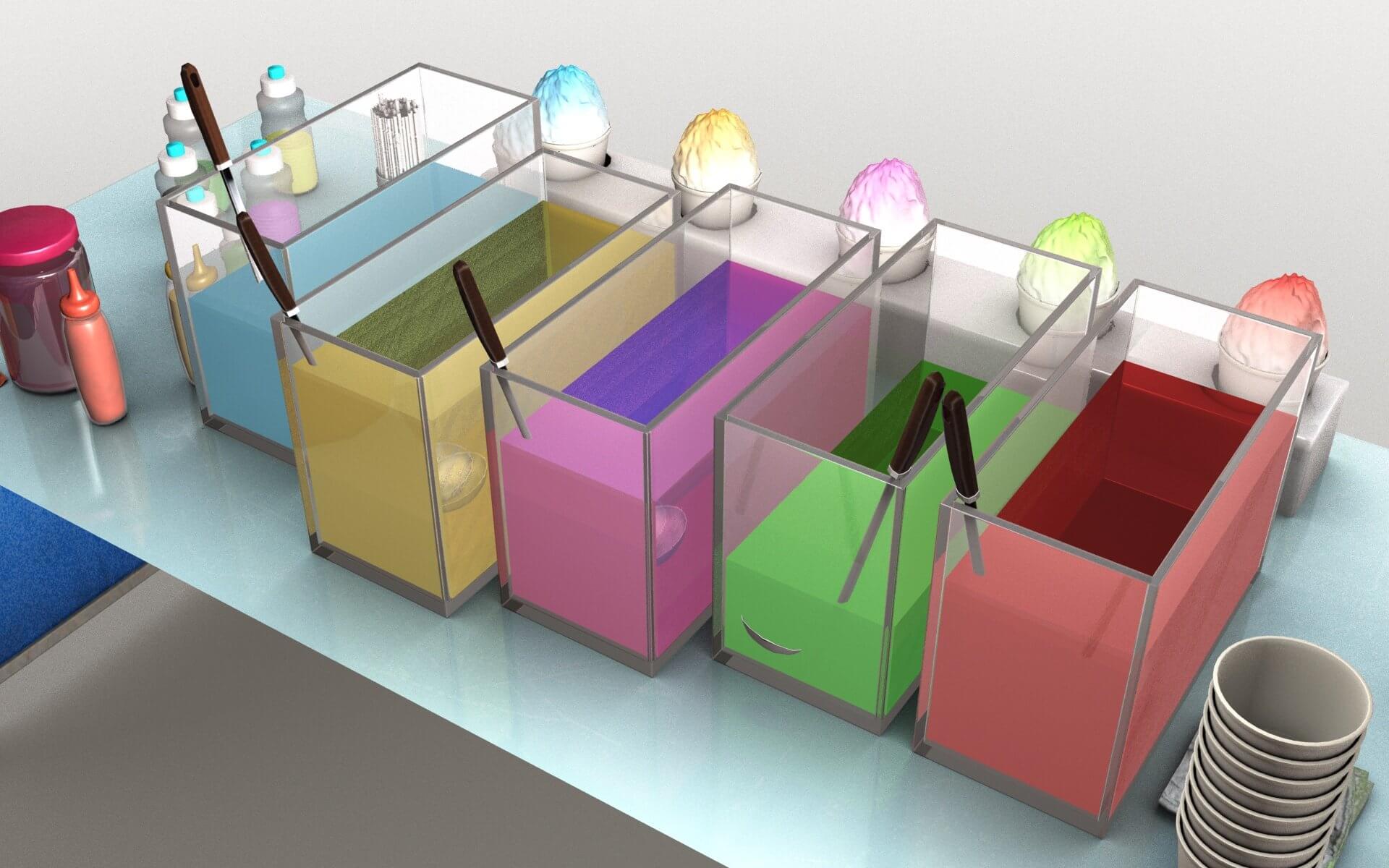 Japanese Street Stall 0003 Kakigori Stand - 3D Model by tomoplace