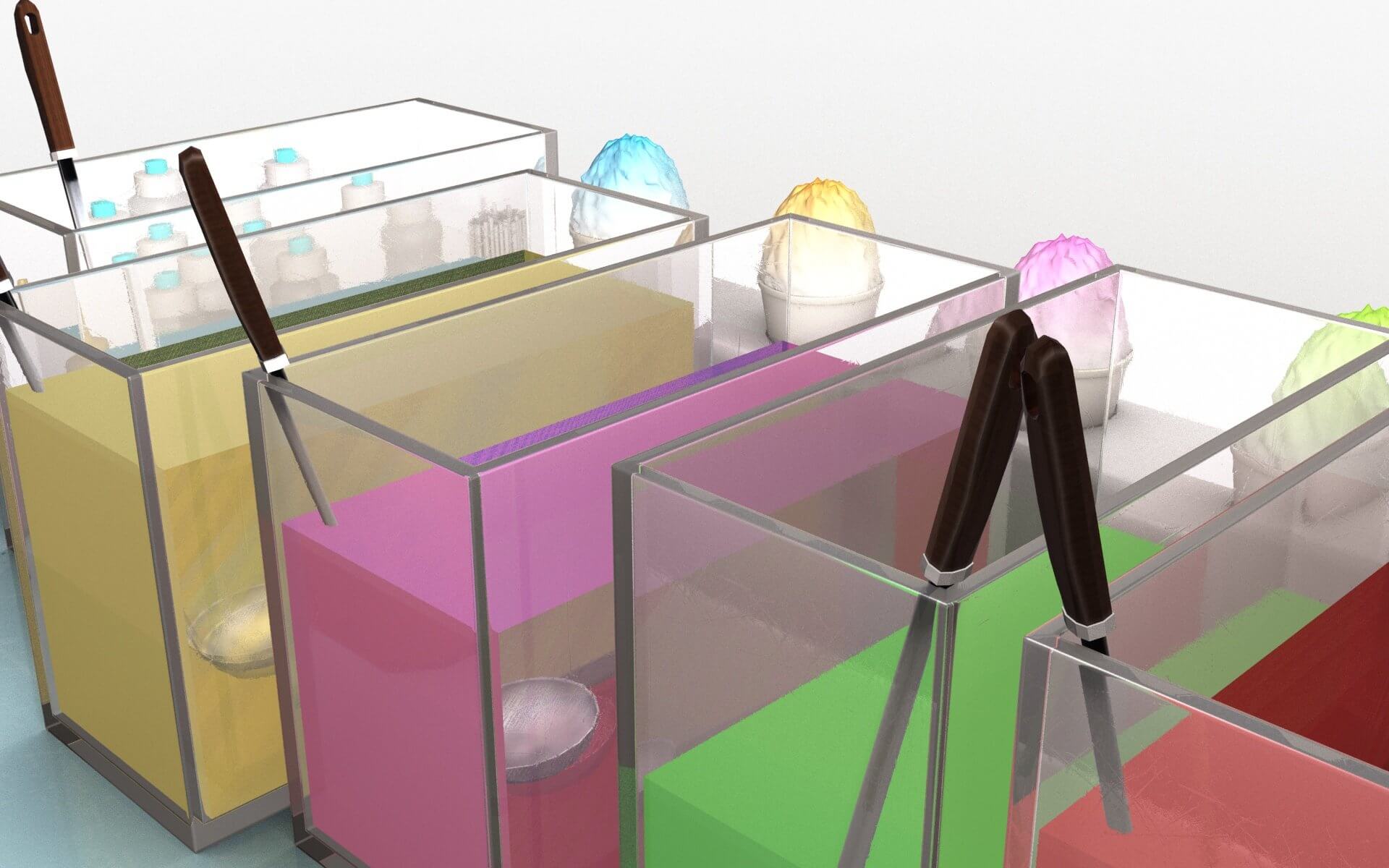 Japanese Street Stall 0003 Kakigori Stand - 3D Model by tomoplace