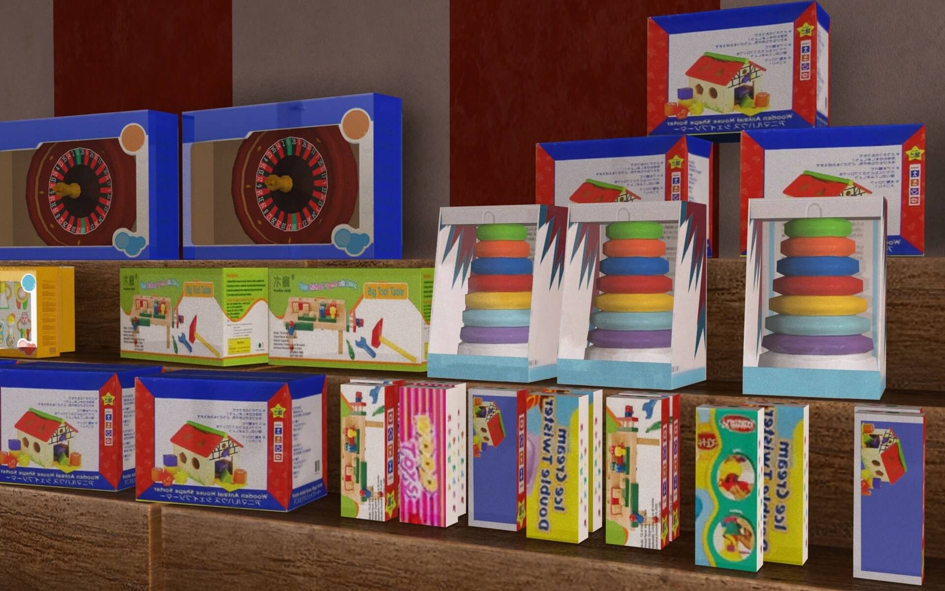 Japanese Street Stall 0008 Shateki Gun-shooting 3D Model by tomoplace