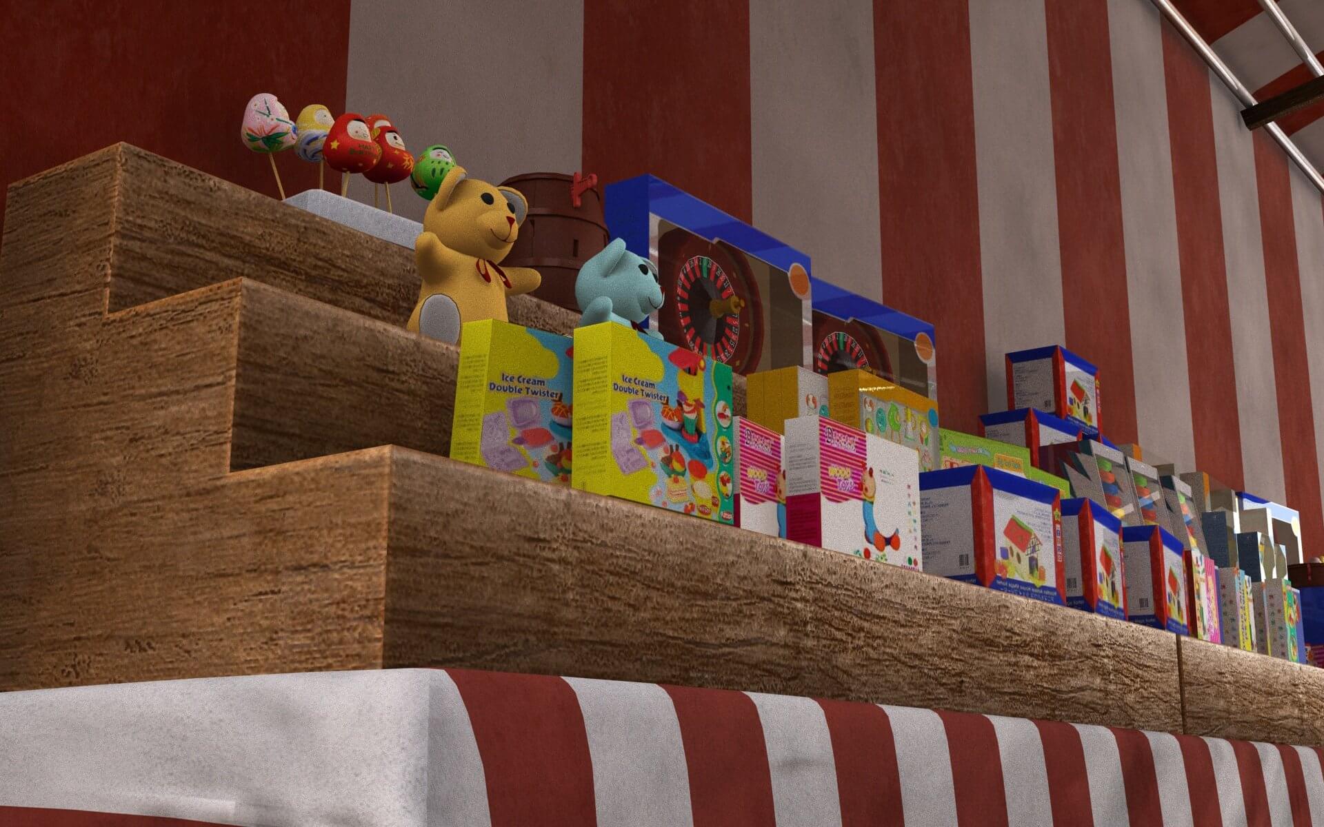 Japanese Street Stall 0008 Shateki Gun-shooting 3D Model by tomoplace