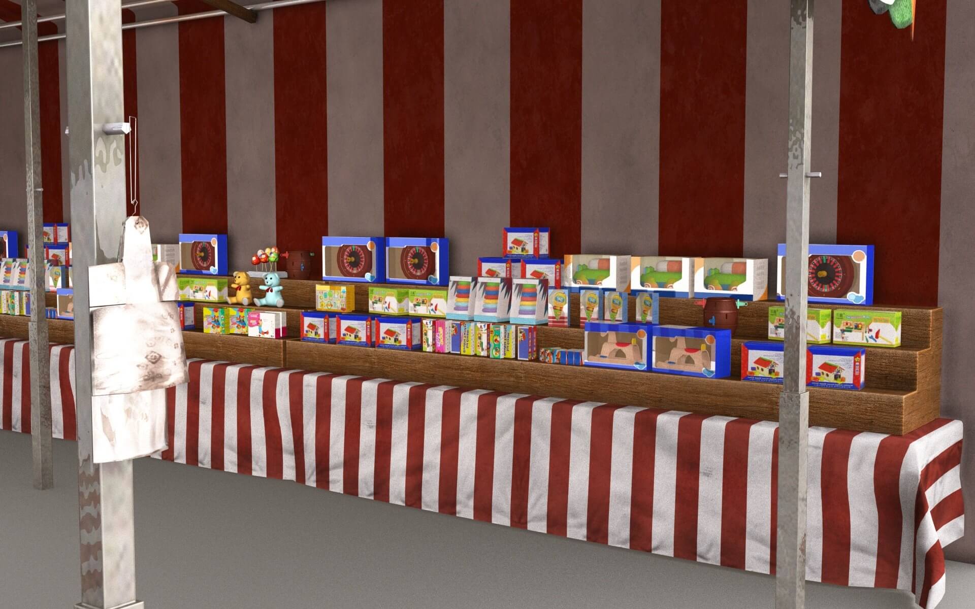 Japanese Street Stall 0008 Shateki Gun-shooting 3D Model by tomoplace