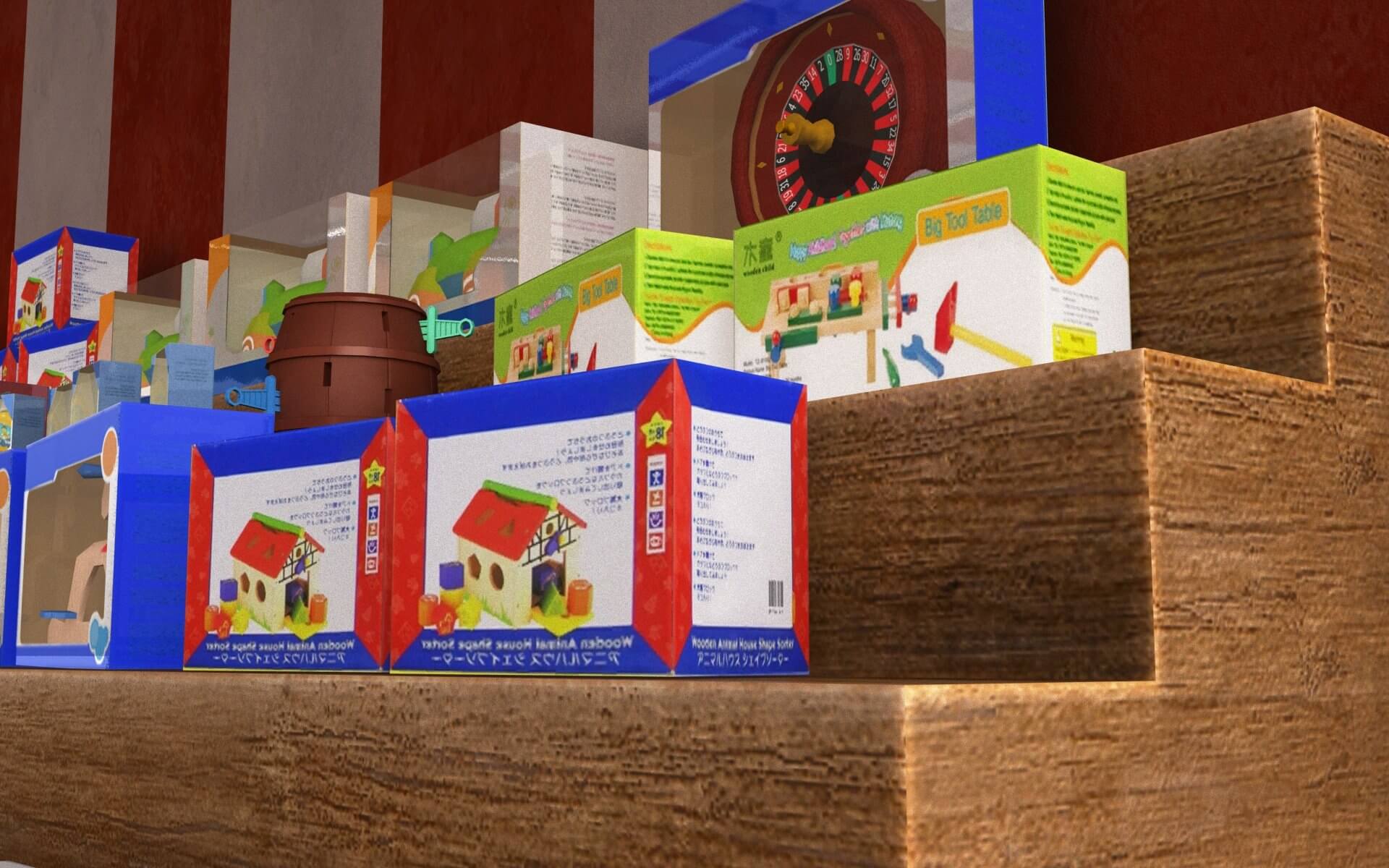 Japanese Street Stall 0008 Shateki Gun-shooting 3D Model by tomoplace