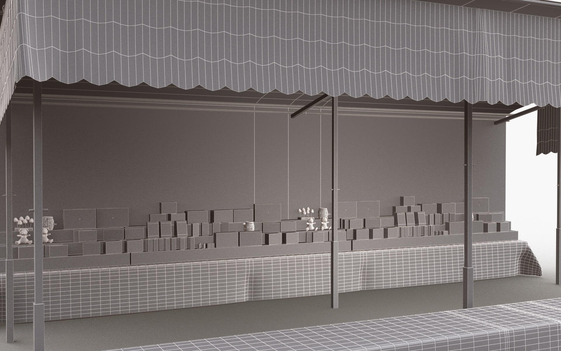 Japanese Street Stall 0008 Shateki Gun-shooting 3D Model by tomoplace