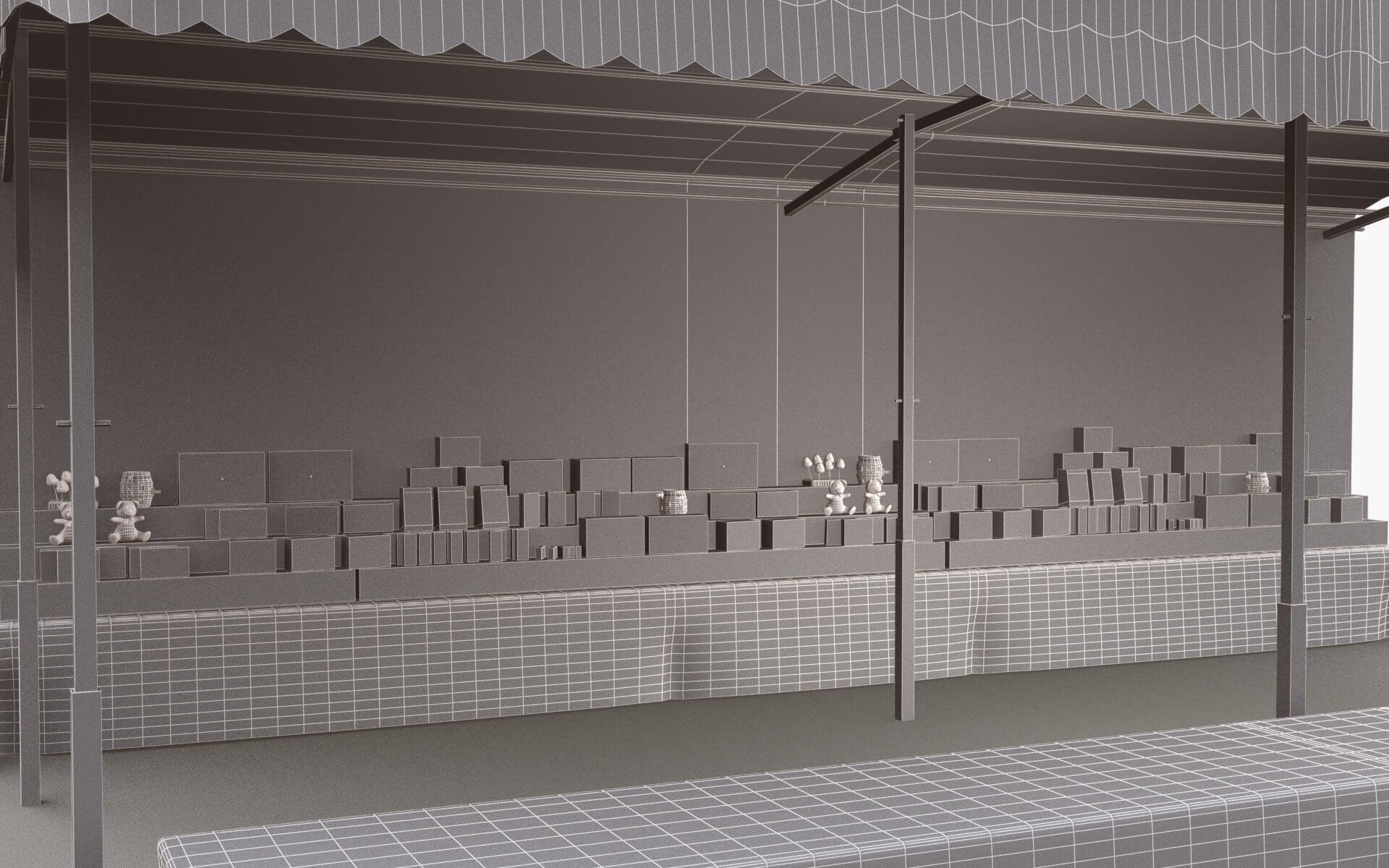 Japanese Street Stall 0008 Shateki Gun-shooting 3D Model by tomoplace