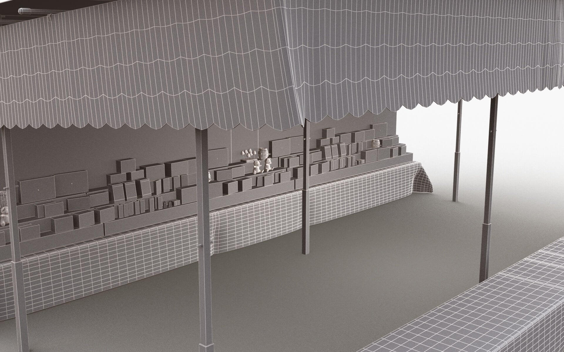 Japanese Street Stall 0008 Shateki Gun-shooting 3D Model by tomoplace