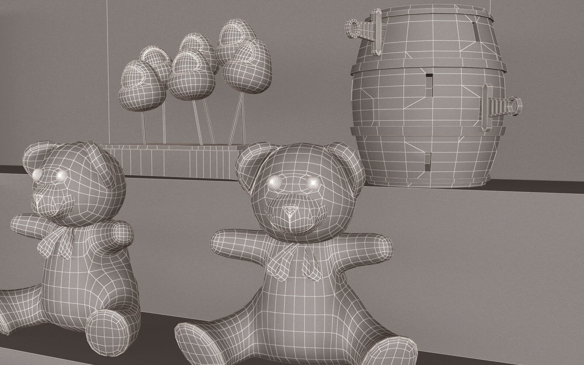 Japanese Street Stall 0008 Shateki Gun-shooting 3D Model by tomoplace