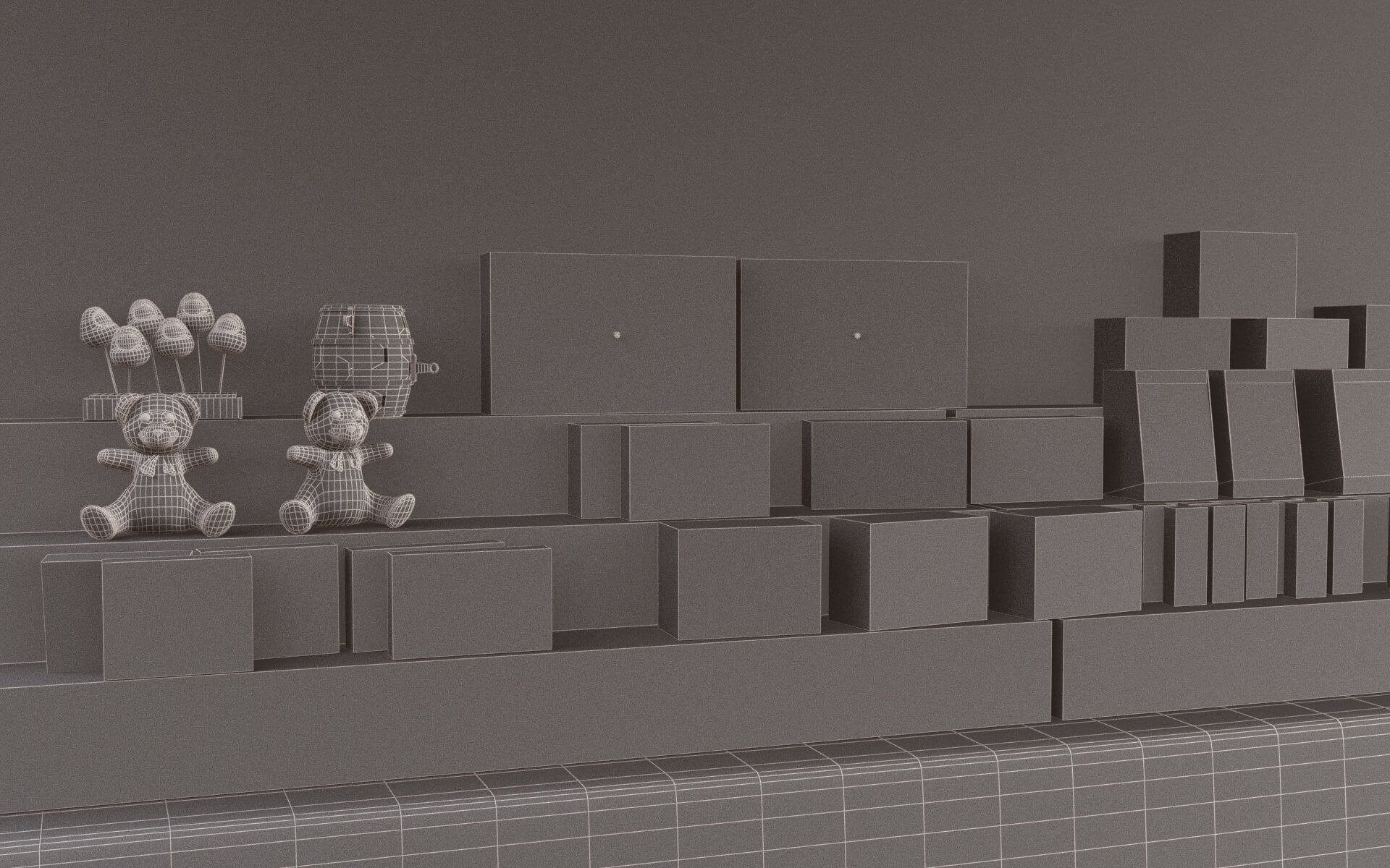 Japanese Street Stall 0008 Shateki Gun-shooting 3D Model by tomoplace