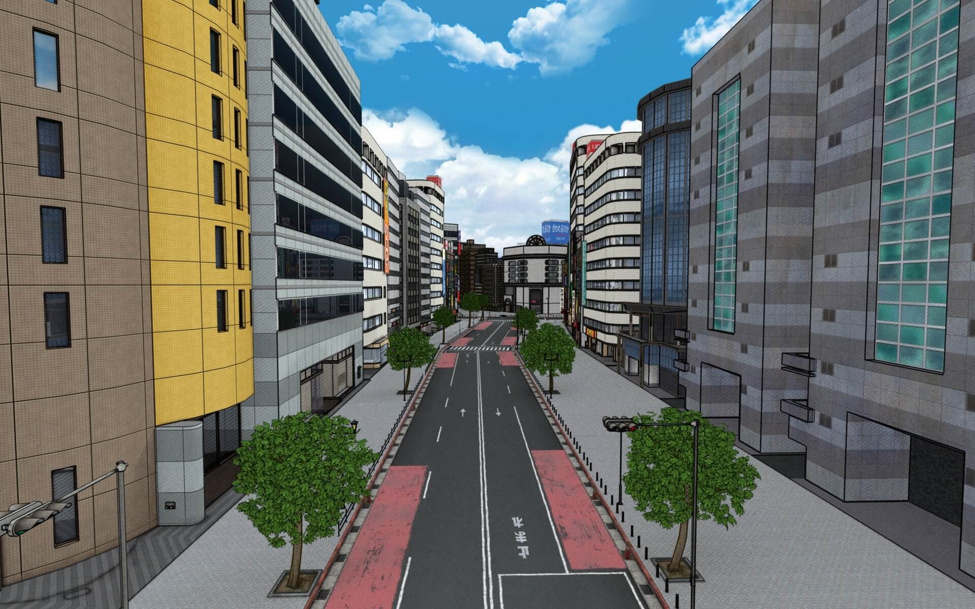 Japanese Streetscape 0006 - 3D Model by tomoplace