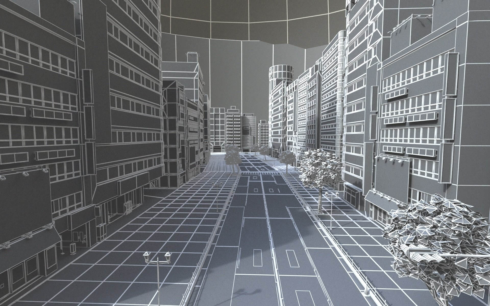 Japanese Streetscape 0006 - 3D Model by tomoplace