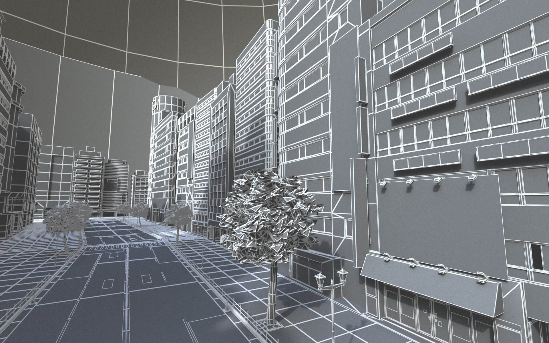 Japanese Streetscape 0006 - 3D Model by tomoplace