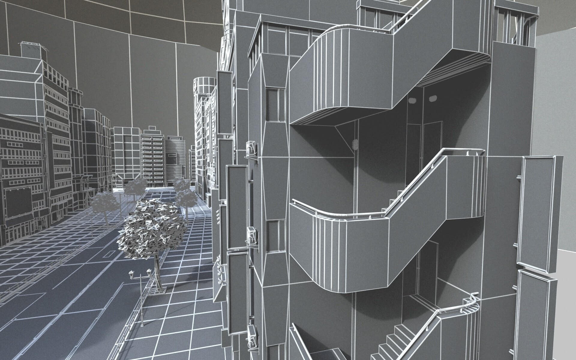 Japanese Streetscape 0006 - 3D Model by tomoplace