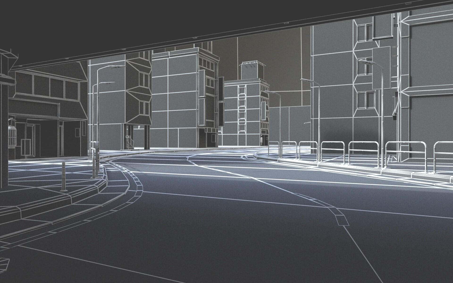 Japanese Streetscape 0007 - 3D Model by tomoplace