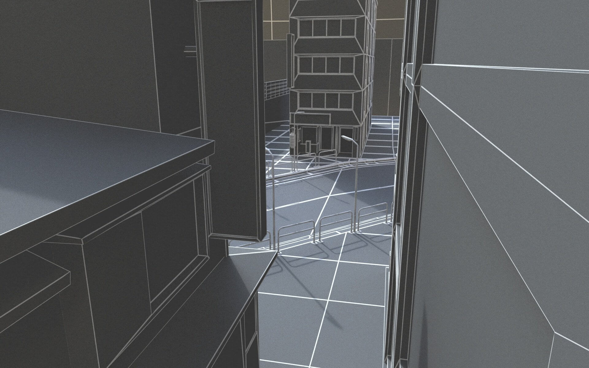 Japanese Streetscape 0007 - 3D Model by tomoplace