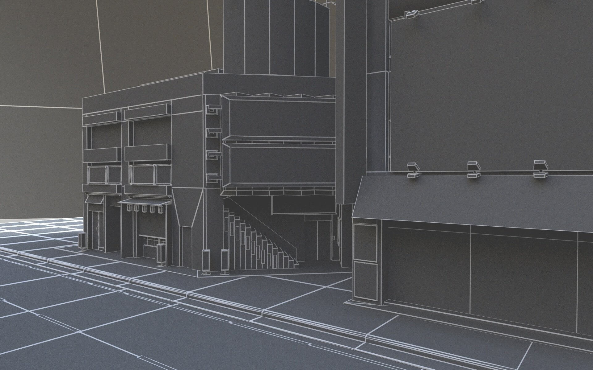 Japanese Streetscape 0007 - 3D Model by tomoplace