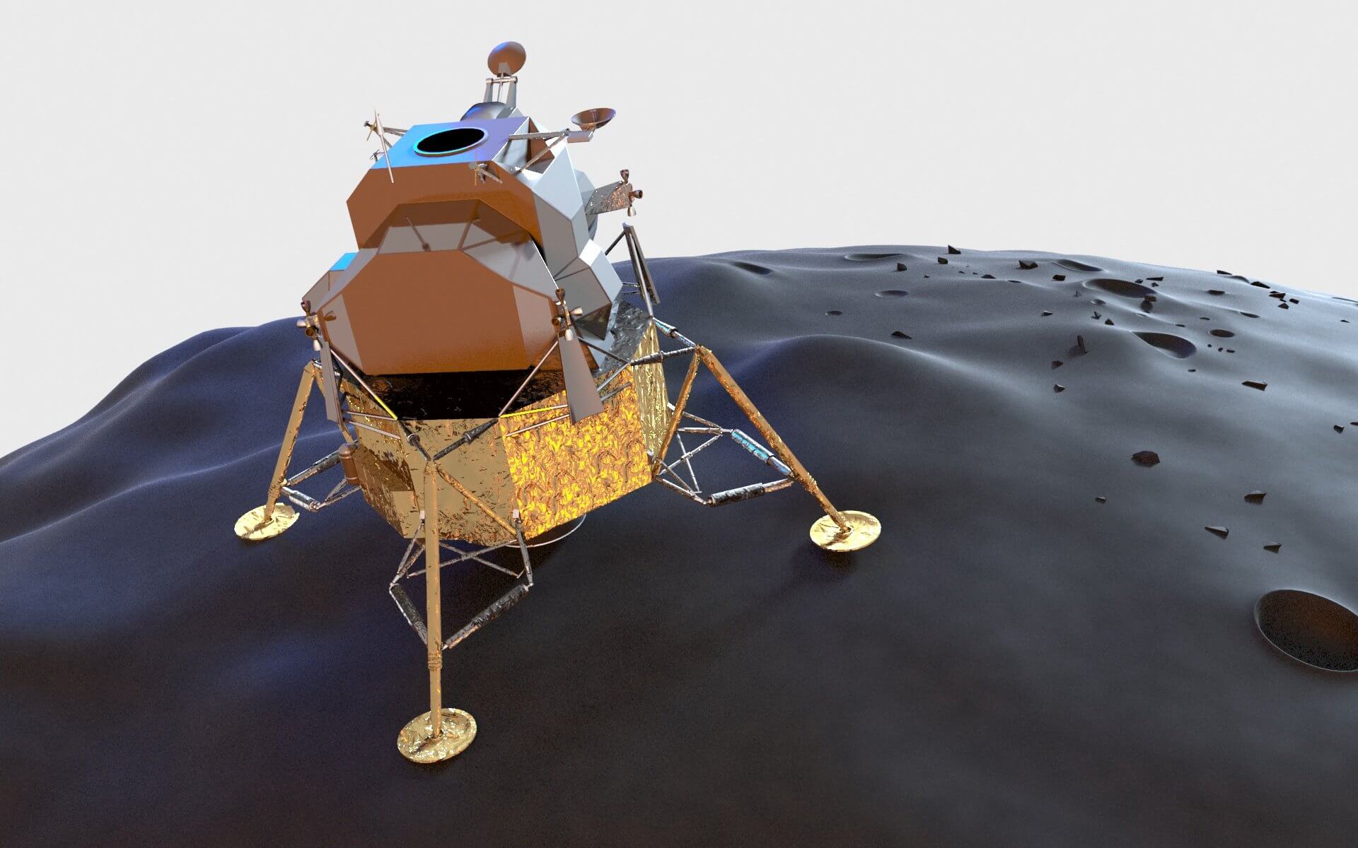 Moon Lander - 3D Model by tomoplace
