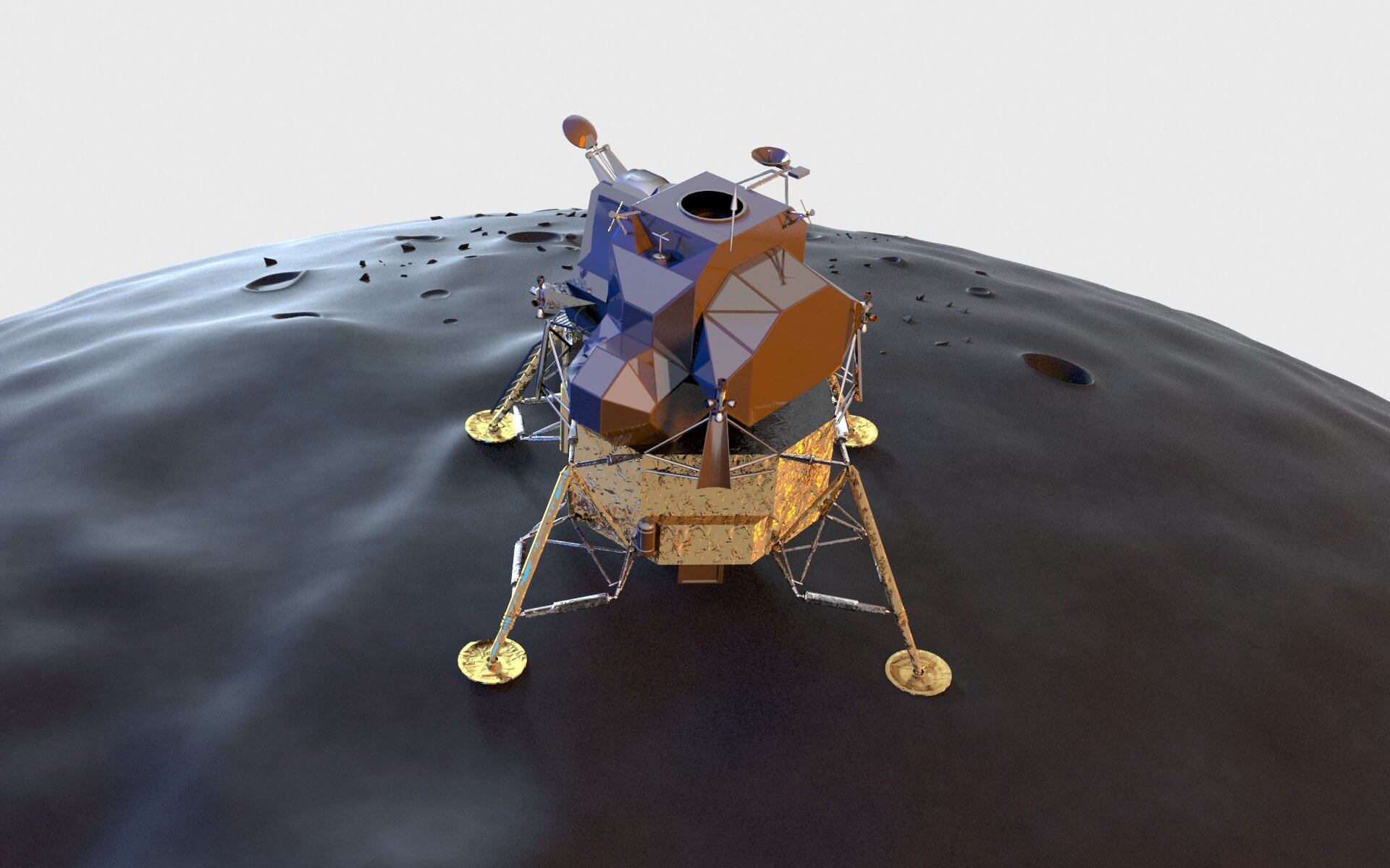 Moon Lander - 3D Model by tomoplace