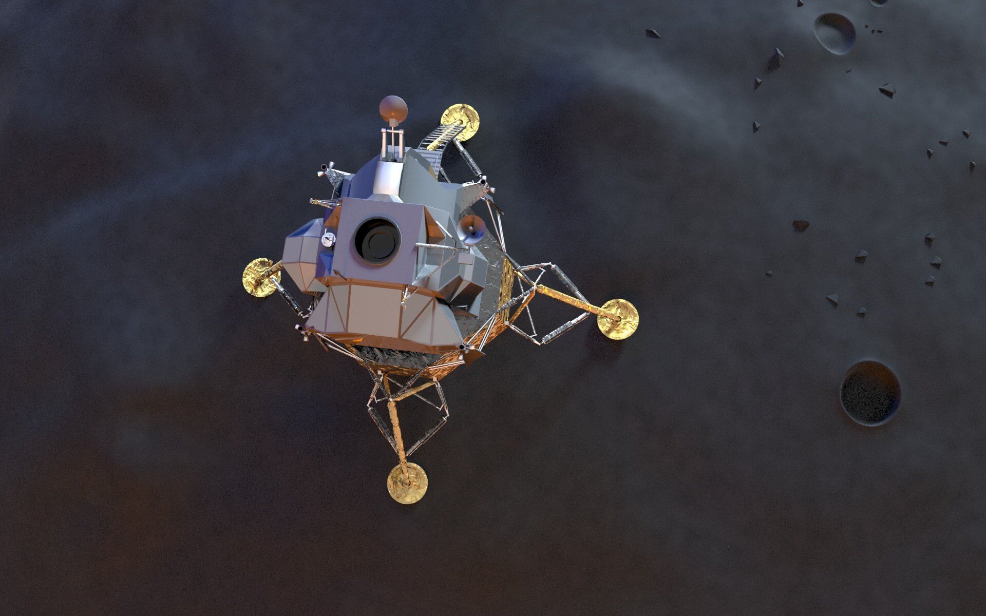 Moon Lander - 3D Model by tomoplace