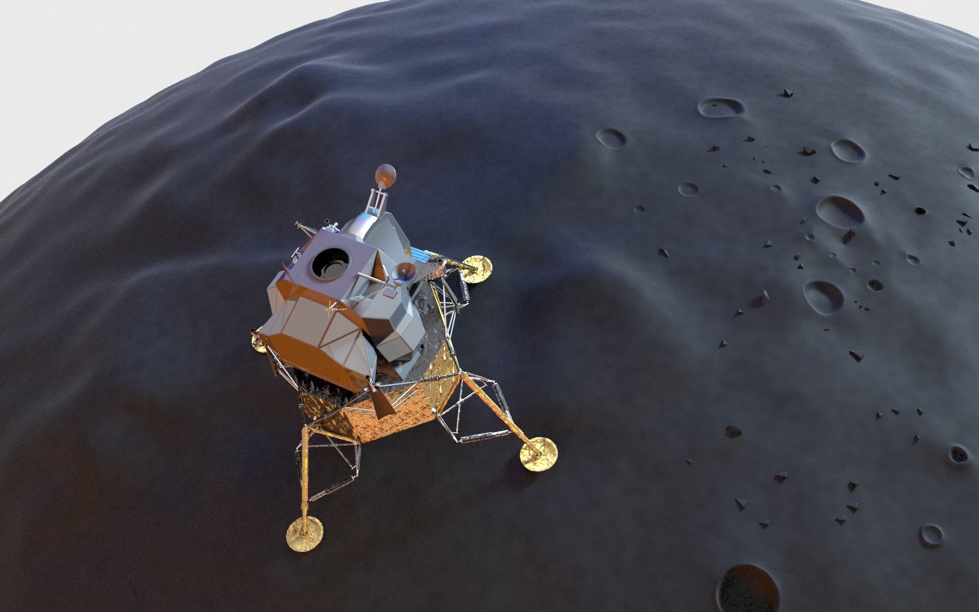 Moon Lander - 3D Model by tomoplace