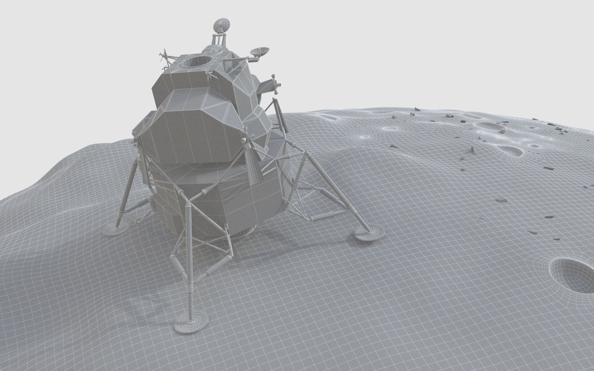 Moon Lander - 3D Model by tomoplace