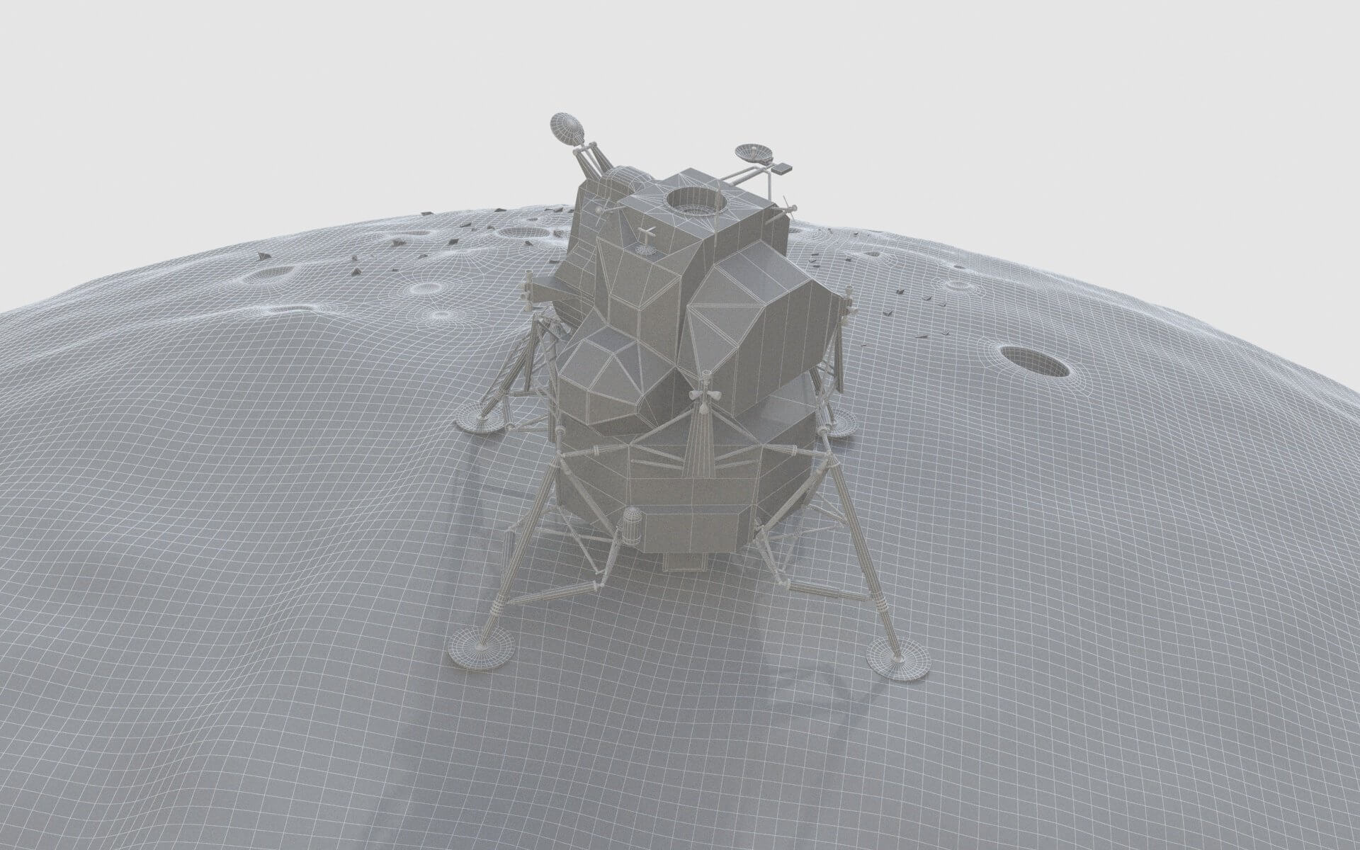 Moon Lander - 3D Model by tomoplace