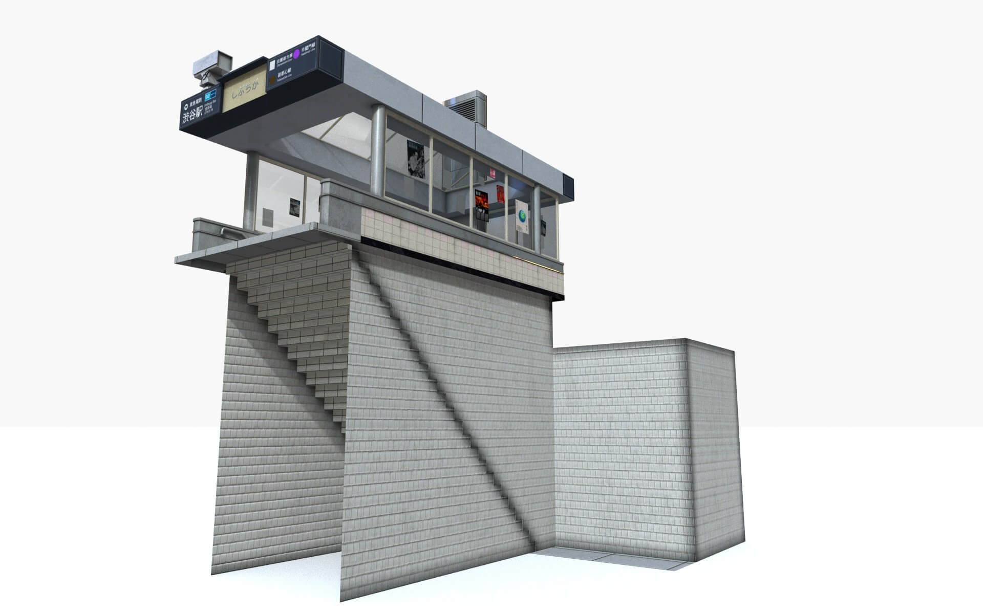 Shibuya Station Entrance - 3D Model by tomoplace