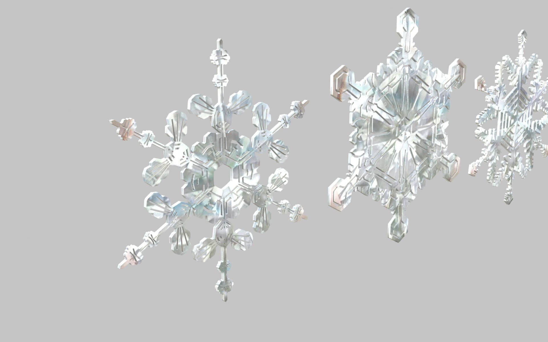 Snowflakes - 3D Model by tomoplace