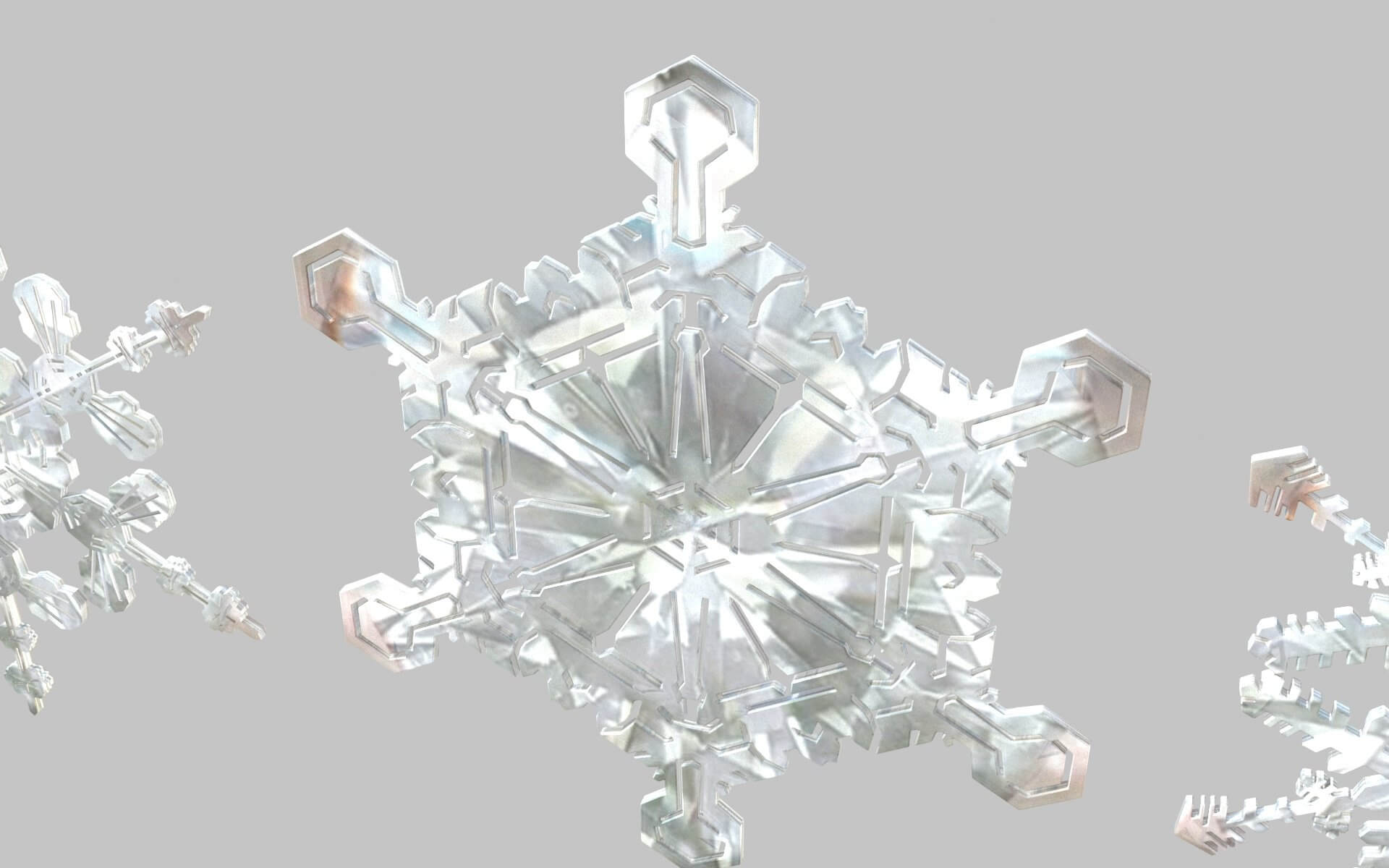Snowflakes - 3D Model by tomoplace