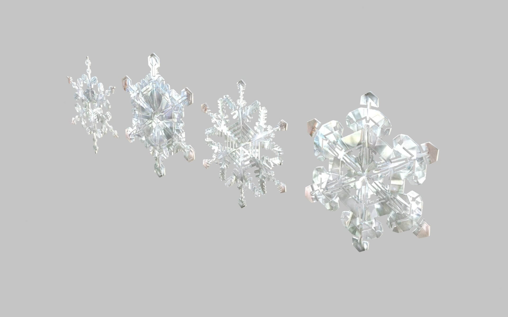 Snowflakes - 3D Model by tomoplace