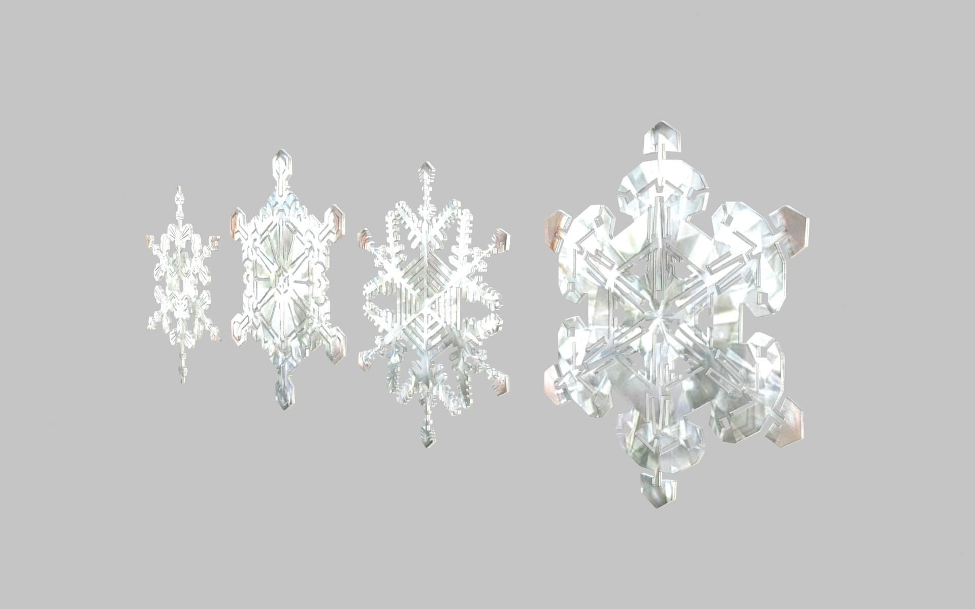 Snowflakes - 3D Model by tomoplace