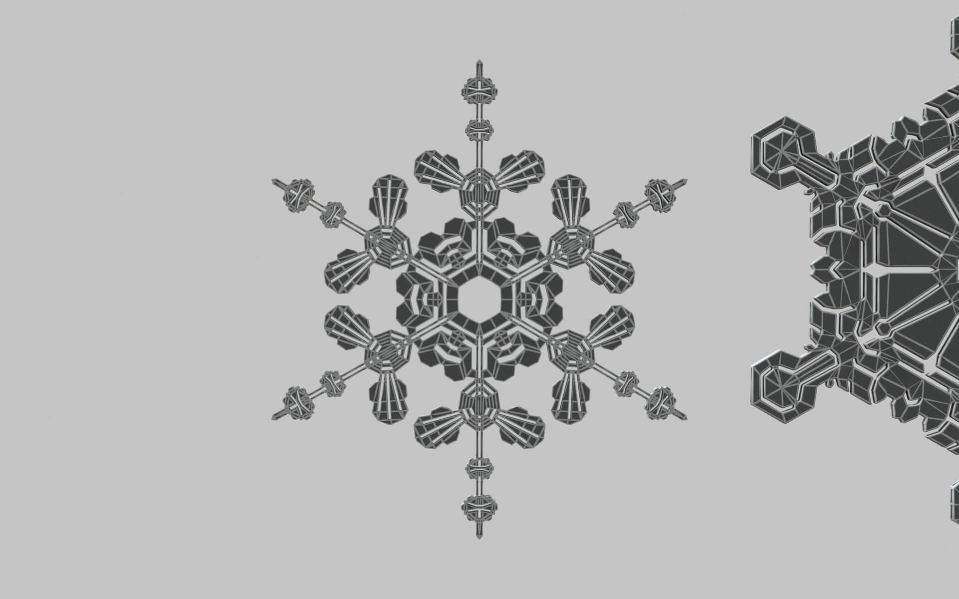 Snowflakes - 3D Model by tomoplace