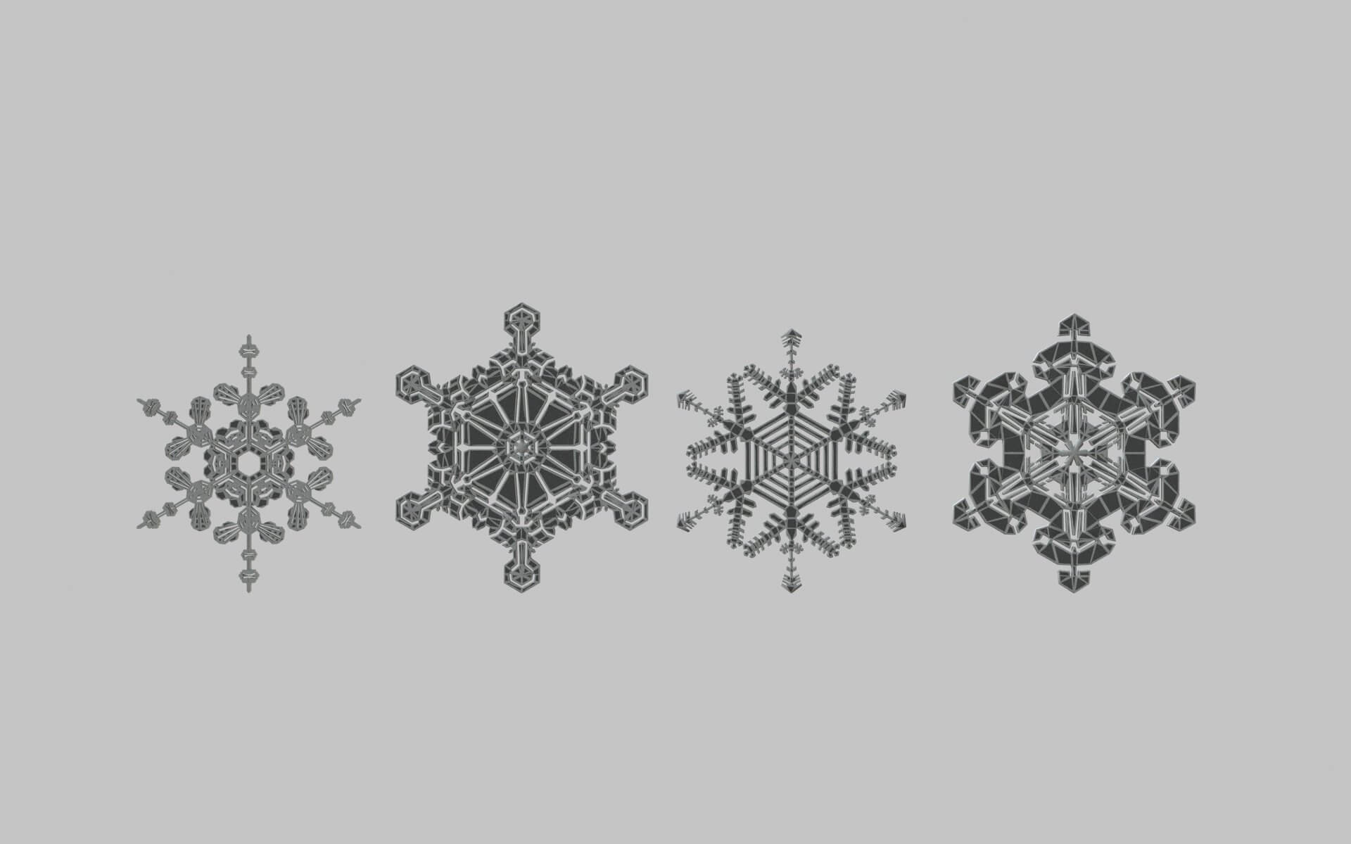 Snowflakes - 3D Model by tomoplace