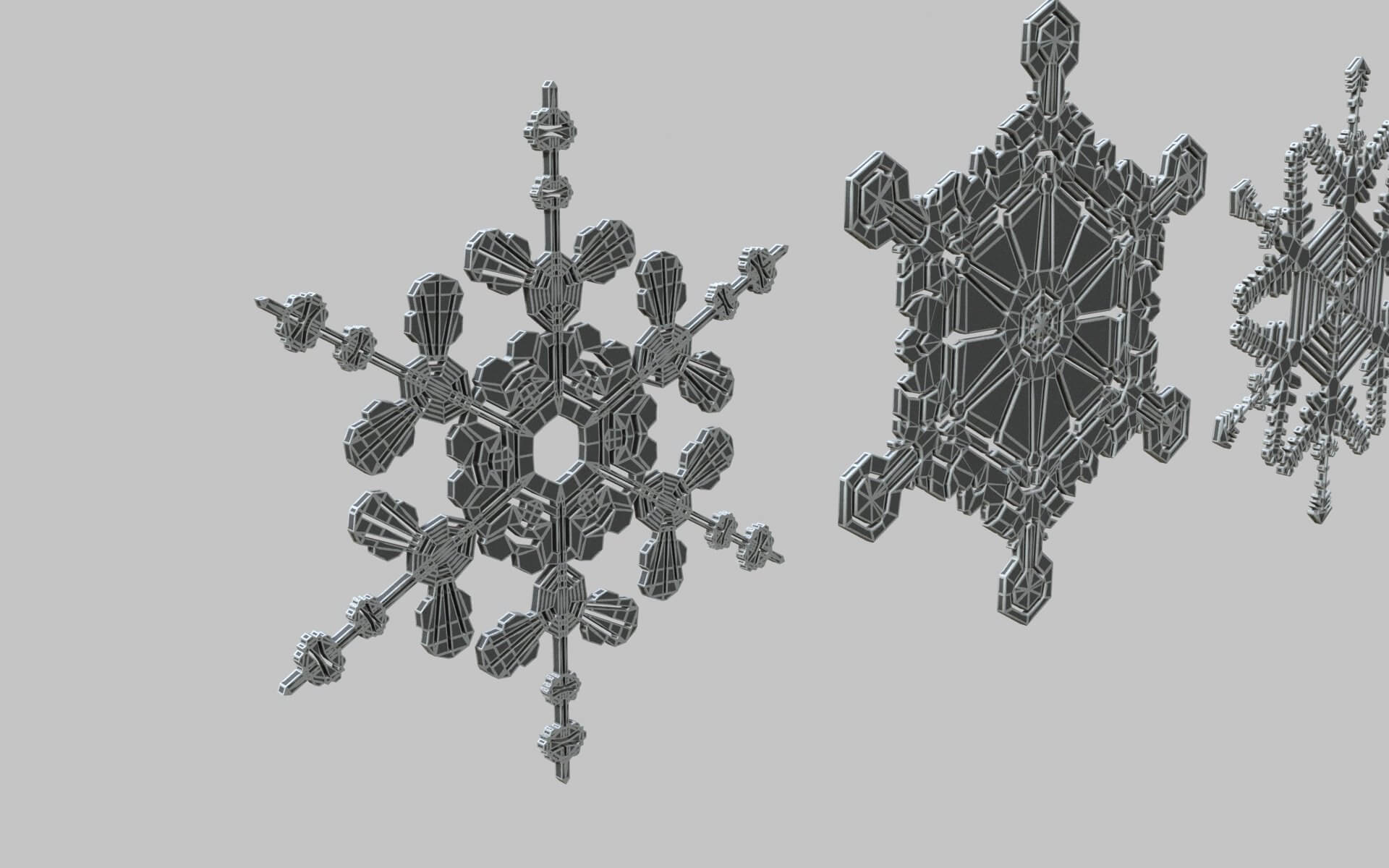 Snowflakes - 3D Model by tomoplace