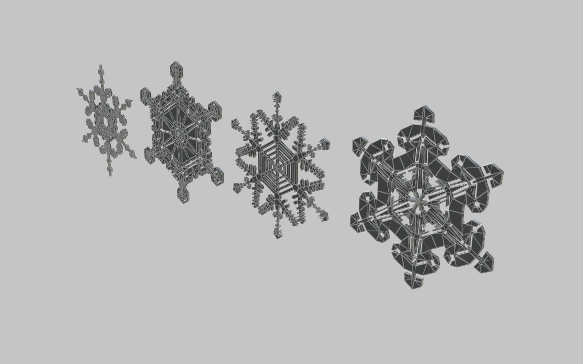 Snowflakes - 3D Model by tomoplace