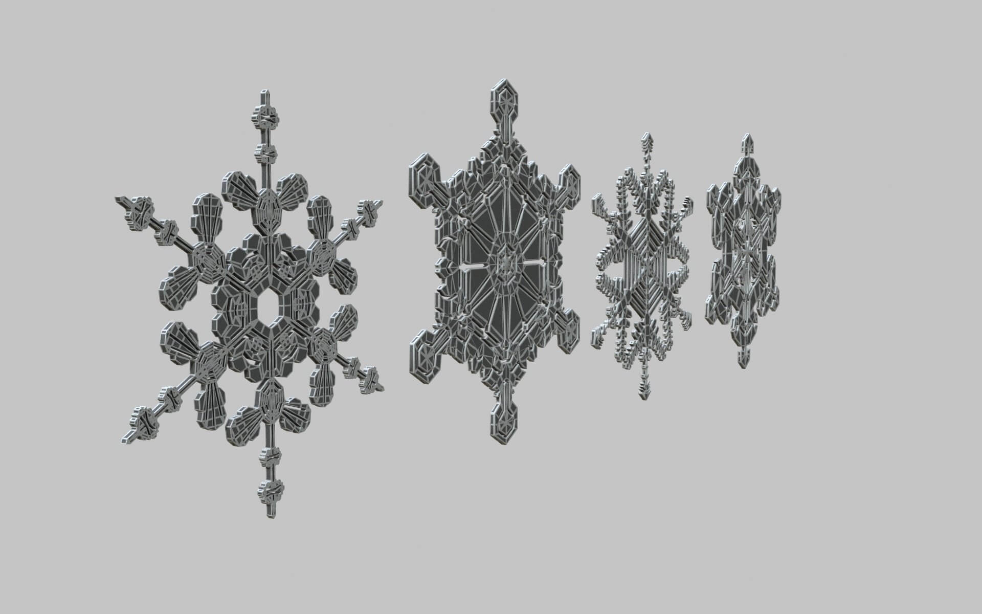 Snowflakes - 3D Model by tomoplace