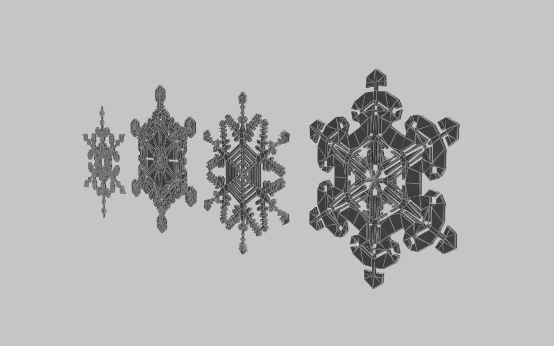 Snowflakes - 3D Model by tomoplace
