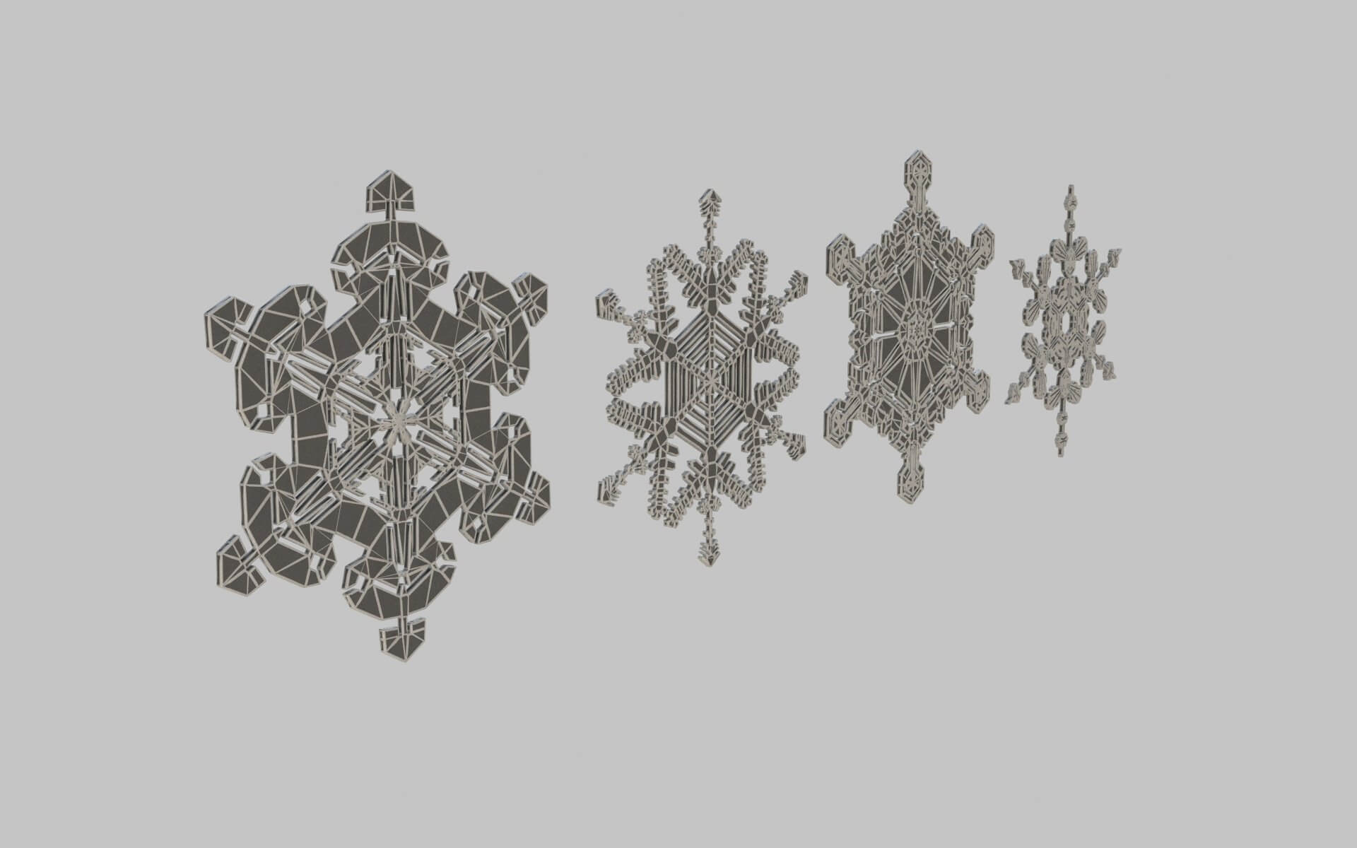 Snowflakes - 3D Model by tomoplace