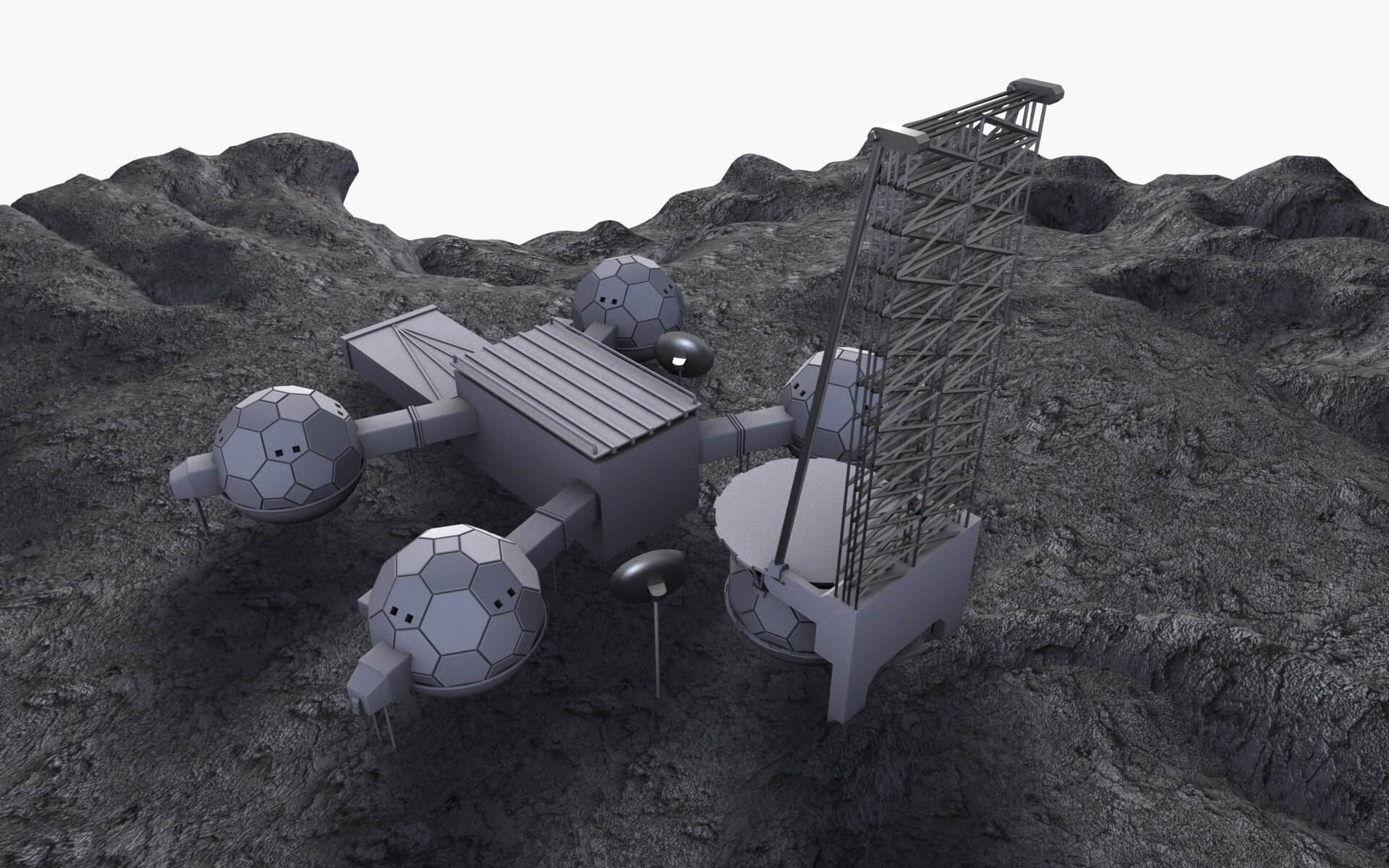 Space Base - 3D Model by tomoplace