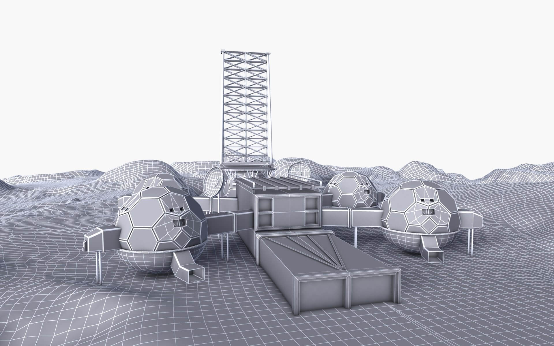 Space Base - 3D Model by tomoplace
