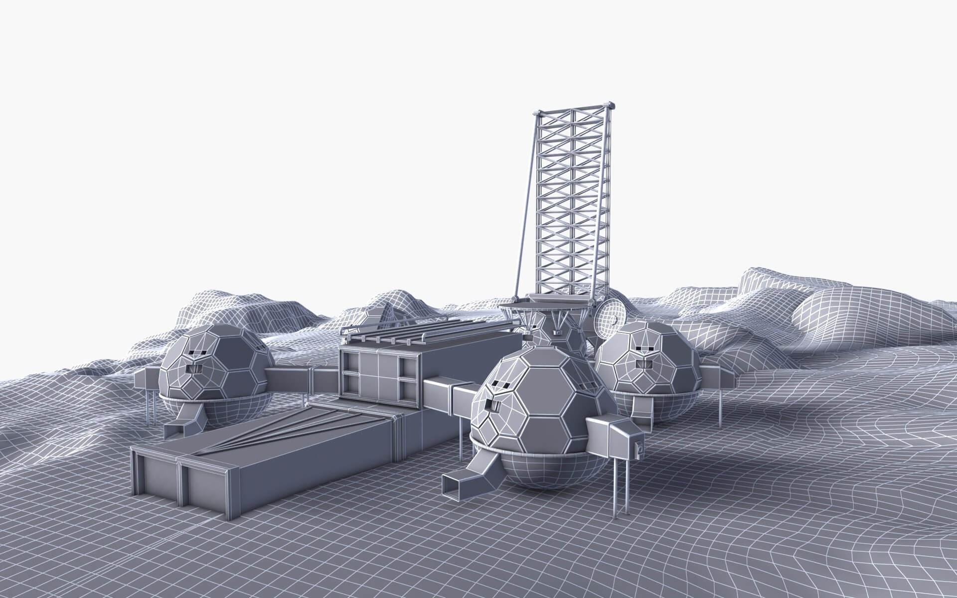 Space Base - 3D Model by tomoplace