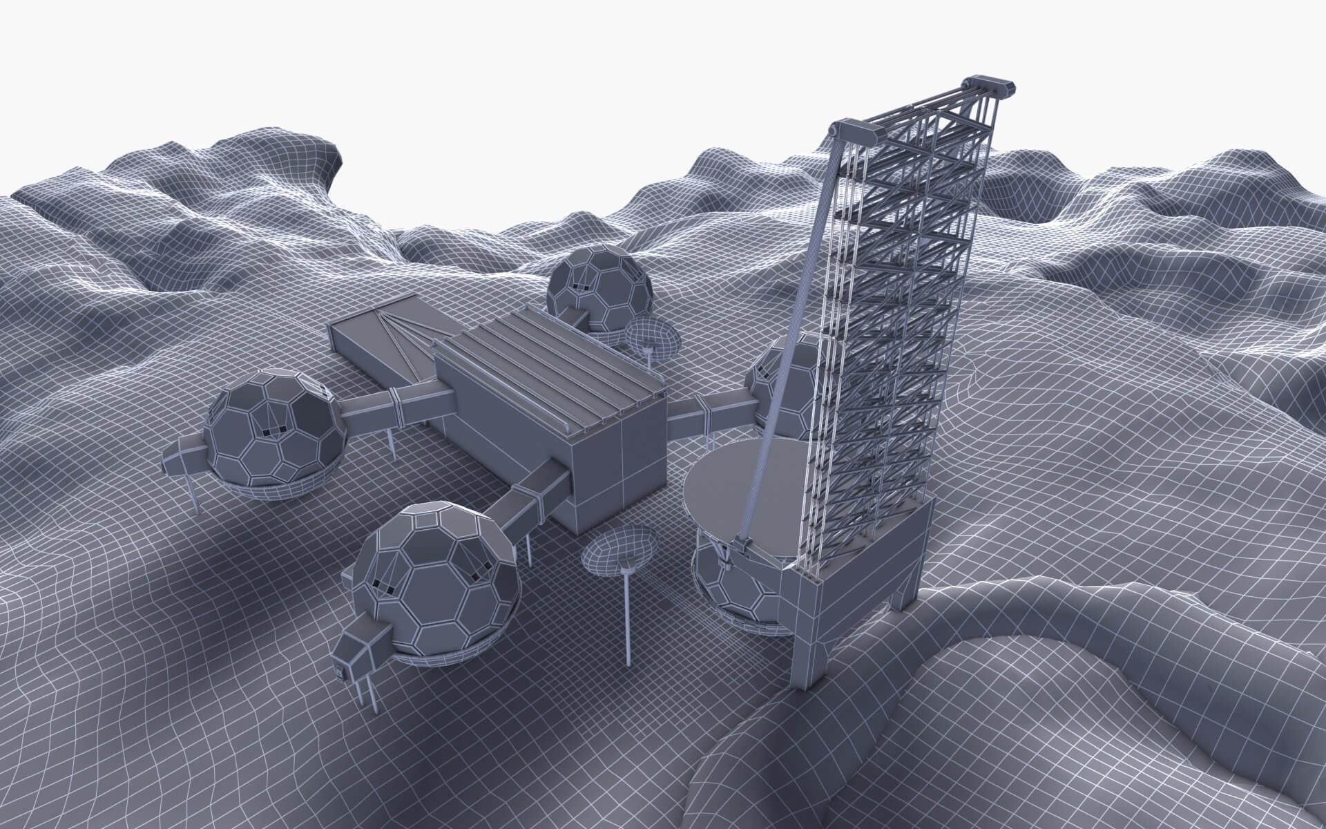 Space Base - 3D Model by tomoplace