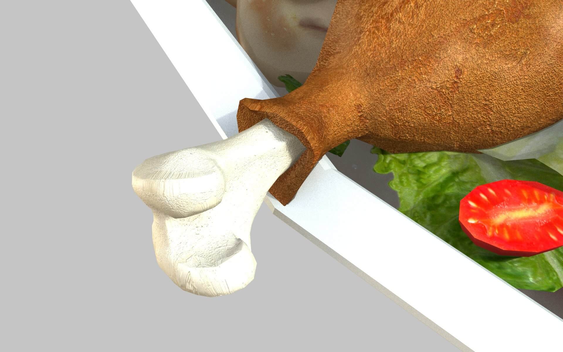 Turkey Leg Salad - 3D Model by tomoplace