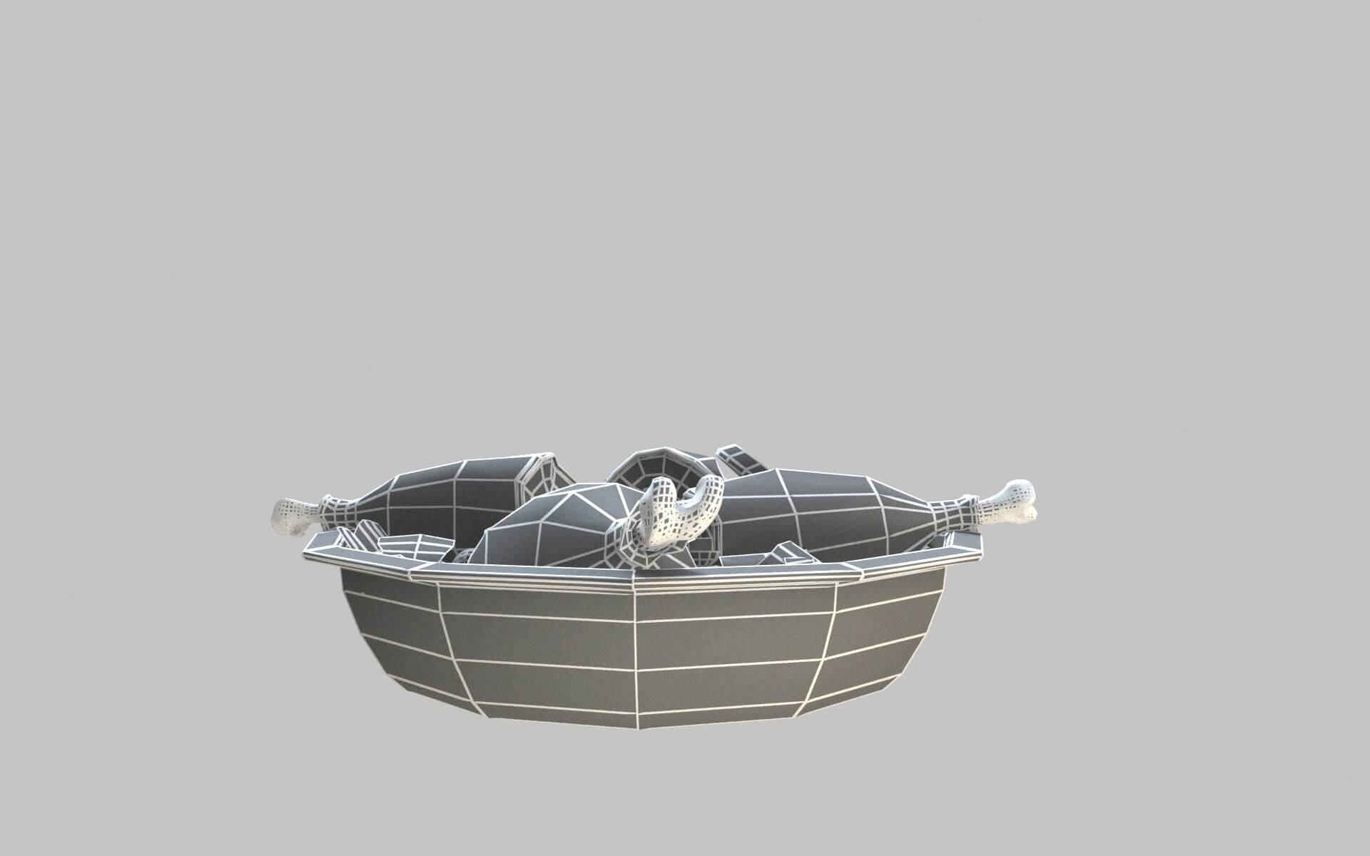 Turkey Leg Salad - 3D Model by tomoplace