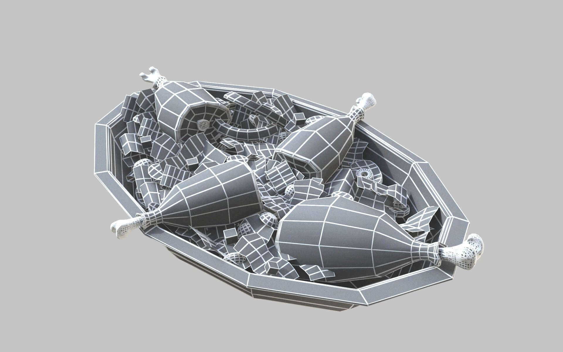 Turkey Leg Salad - 3D Model by tomoplace
