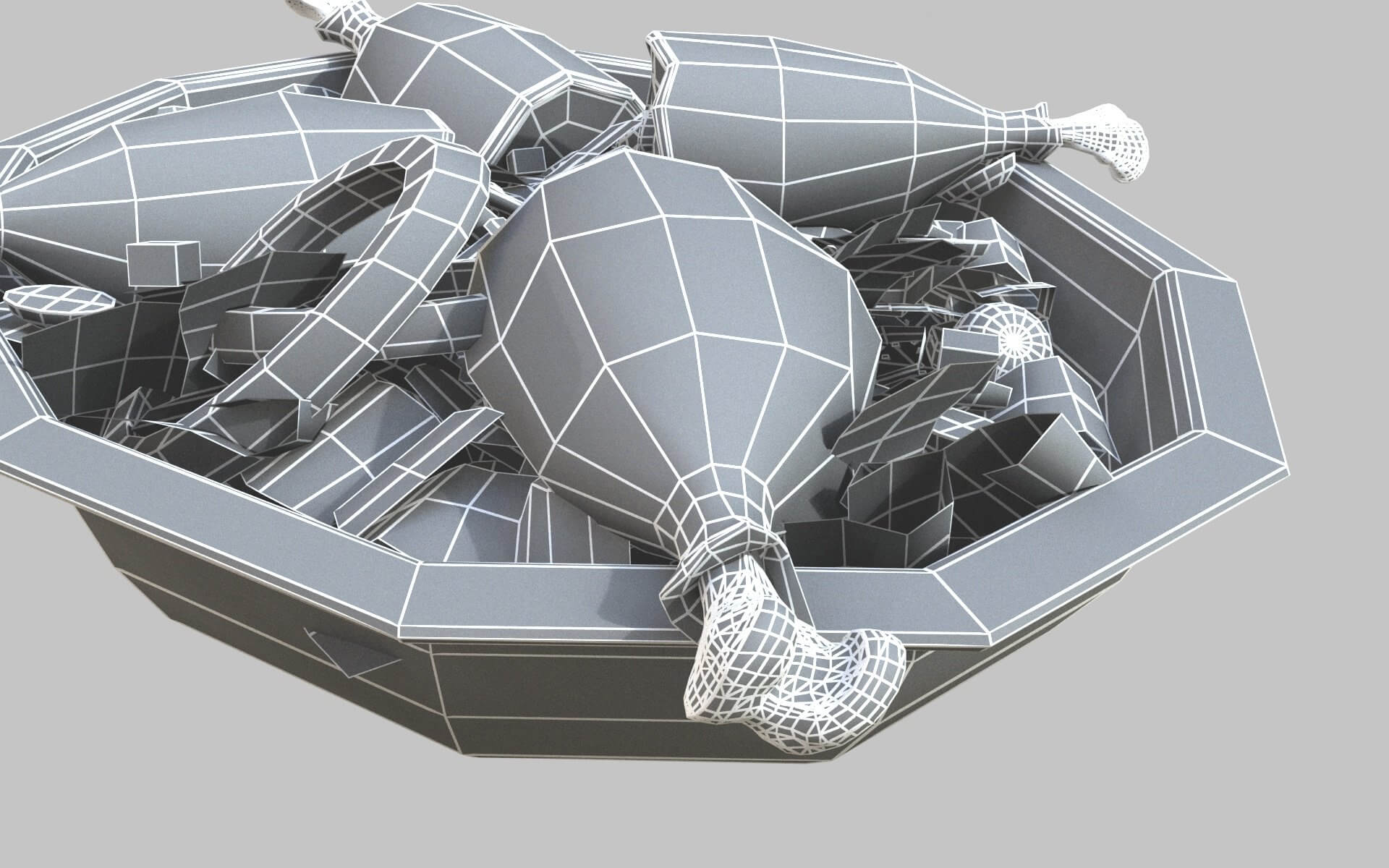 Turkey Leg Salad - 3D Model by tomoplace