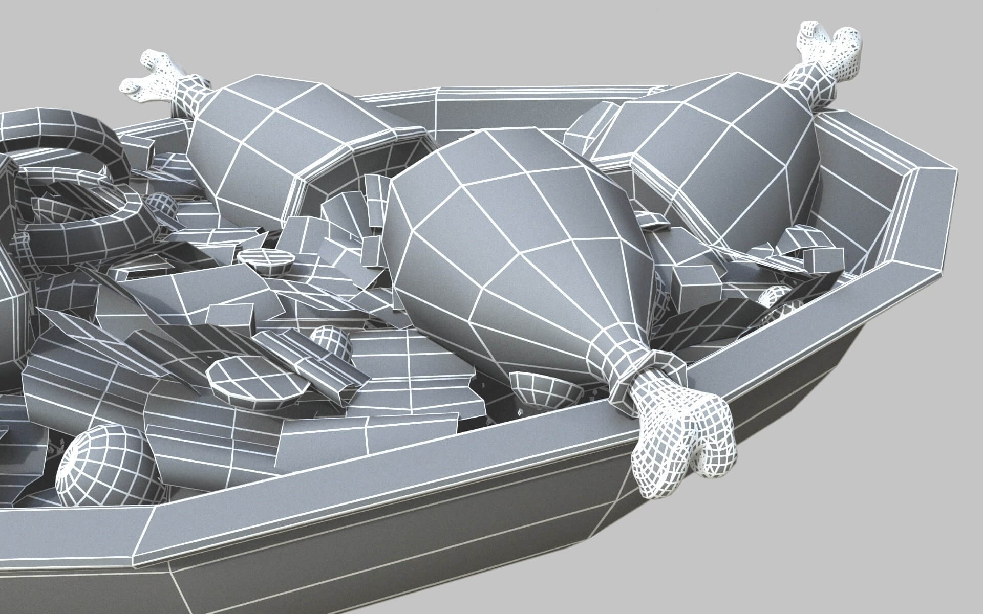 Turkey Leg Salad - 3D Model by tomoplace